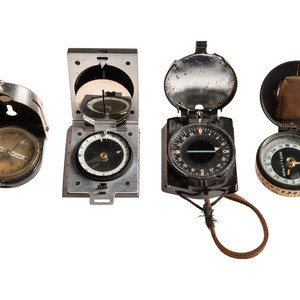 [WORLD WAR II]. Compasses, one British and three German. | Barnebys